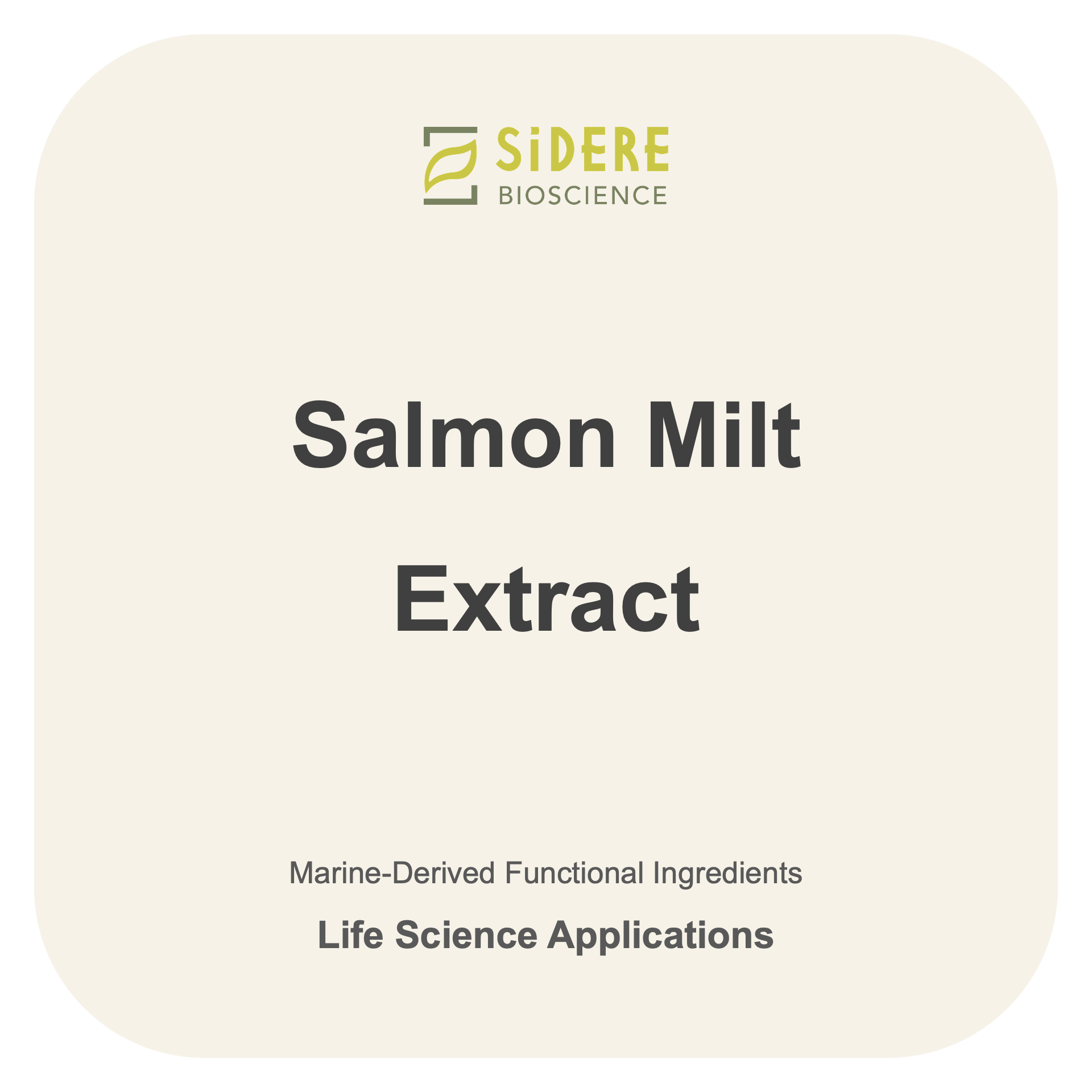 Salmon Milt Extract – Sidere Bioscience Limited